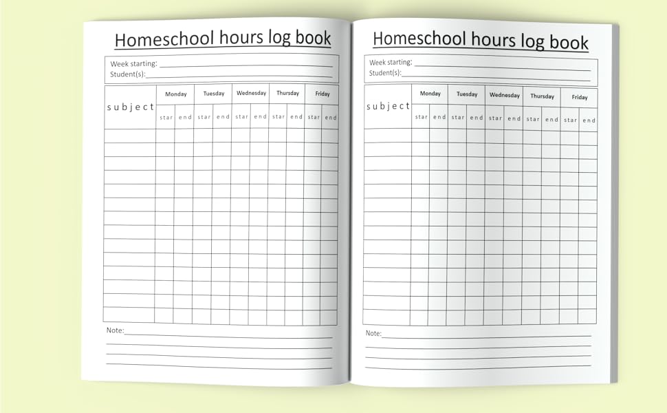 homeschool hours log book: Homeschooling Records, 2-Year Daily Lesson ...