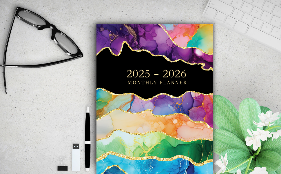 Amazon.com: Monthly planner 2025-2026: Large print 2 year calendar ...