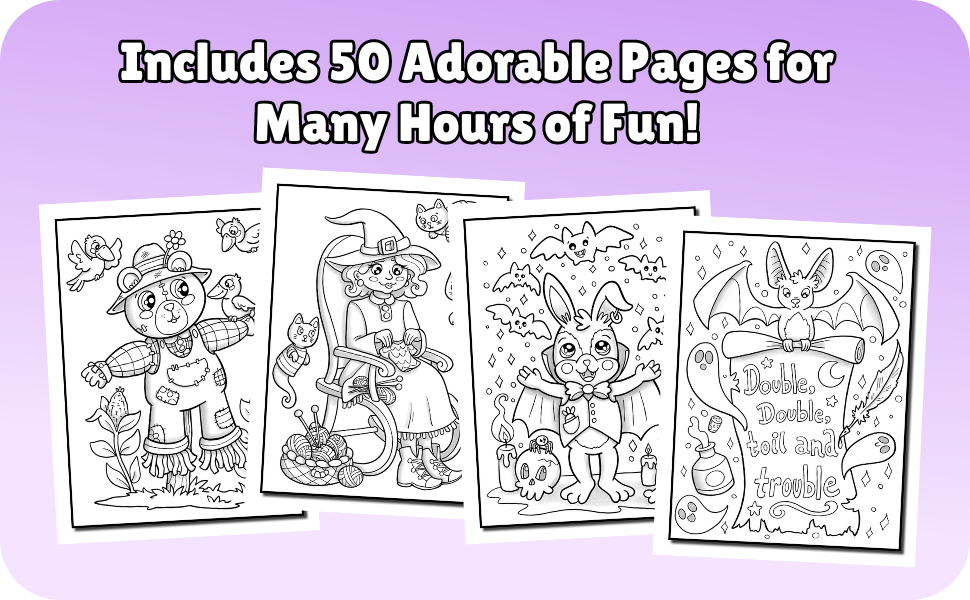 Amazon.com: Cute and Spooky: A Halloween Coloring Book for Adults and ...