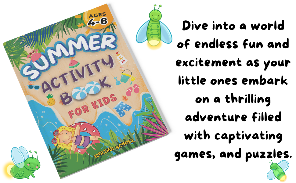 Summer Activity Book For Kids Ages 4-8: Educational Fun for Kids and ...