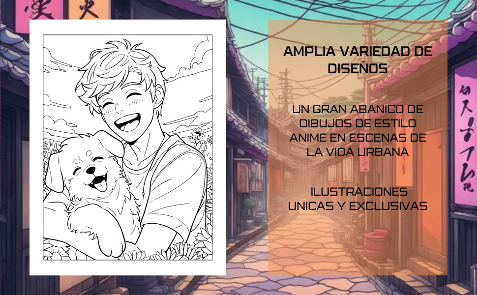 Libro para Colorear Anime: Teens Edition: Serie de Libros para Colorear ...