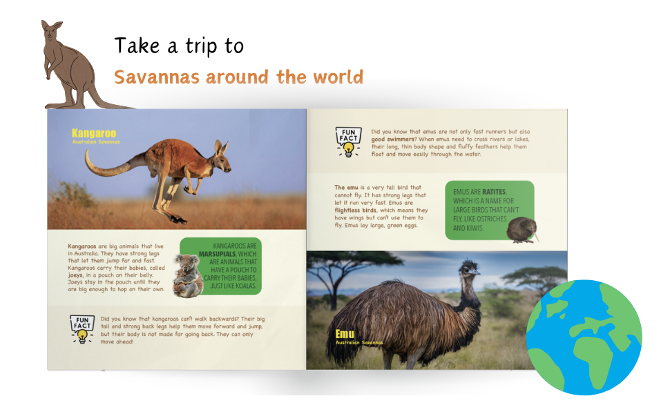 Savannas: Kids Savanna Life Encyclopedia with Fun Facts and Pictures of ...