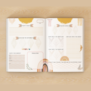 Boho Verse Mapping Journal: 52 Weeks Bible Study Workbook for Girls and ...