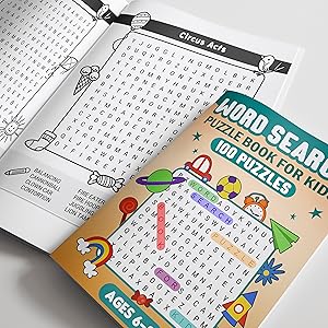 Word Search Puzzle Book for Kids: Word Searches For Kids Ages 6-8 ...