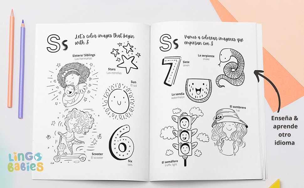 Children´s Bilingual Coloring Book - color & learn the alphabet and ...