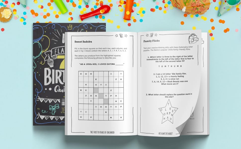 My Flashback 70th Birthday Quiz Book: Turning 70 Humor for People Born in the '50s USA (Birthday ...