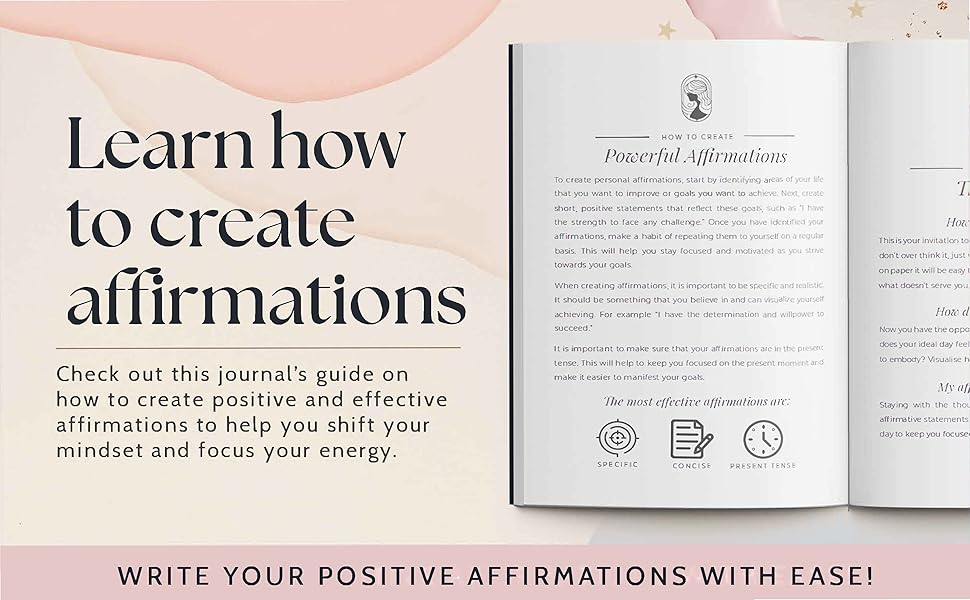 A Daily Affirmation Journal: A guided affirmation book for creating ...