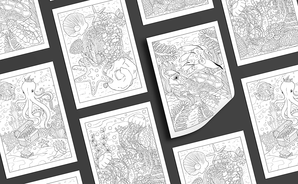 Amazon.com: Ocean Wonders Coloring Book: An Adult Coloring Book ...