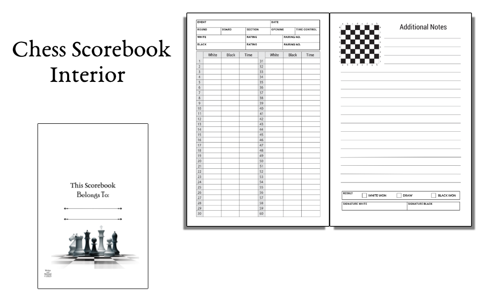 Chess Scorebook: 6" x 9" Chess Scorebook. Record your Chess Scores with ...