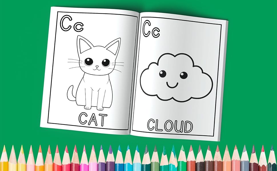 Alphabet Coloring Book for Toddlers, Preschool & Kindergarten Kids ...