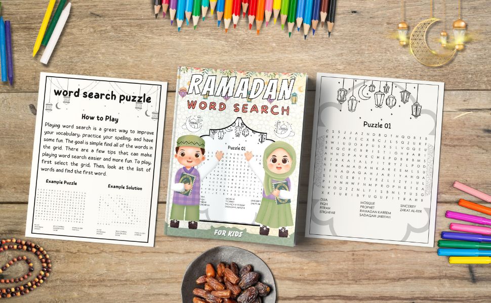 Ramadan Word Search Book For Kids: Discover Ramadan Traditions with This Engaging Word Search ...