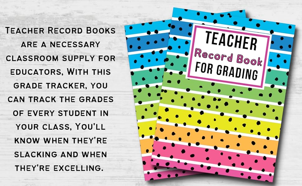 Teacher Record Book For Grading: Simple Grade Tracker For Teachers To Record Grades Students ...
