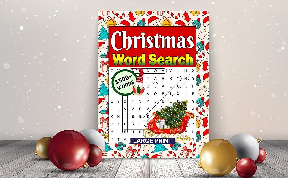 Christmas Word Search Large Print: Challenging Christmas Word Find ...