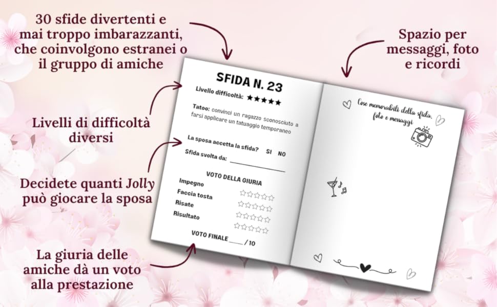 Il Mio Memorabile Addio al Nubilato: 30 Sfide divertenti e giochi di ...