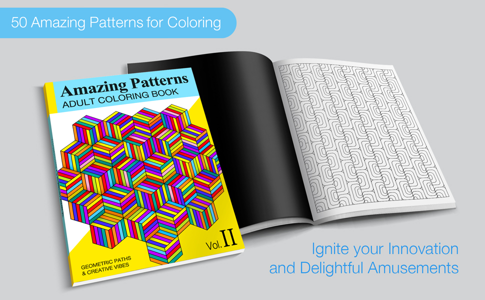 Amazon.com: Amazing Patterns Adult Coloring Book - Vol. II: Stress Relieving Designs, Mindful ...