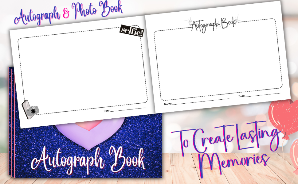 Amazon.com: Autograph Book: Signature & Photo Book, Blank Unlined ...