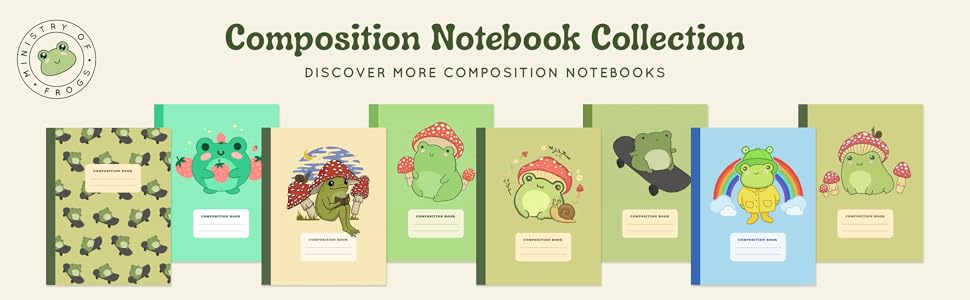 Composition Book: Cute Frog Cowboy Hat Daisy Flower | College Ruled ...