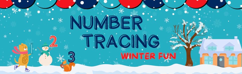 Amazon.com: Number Tracing Winter Fun: A Number Trace Practice Workbook ...