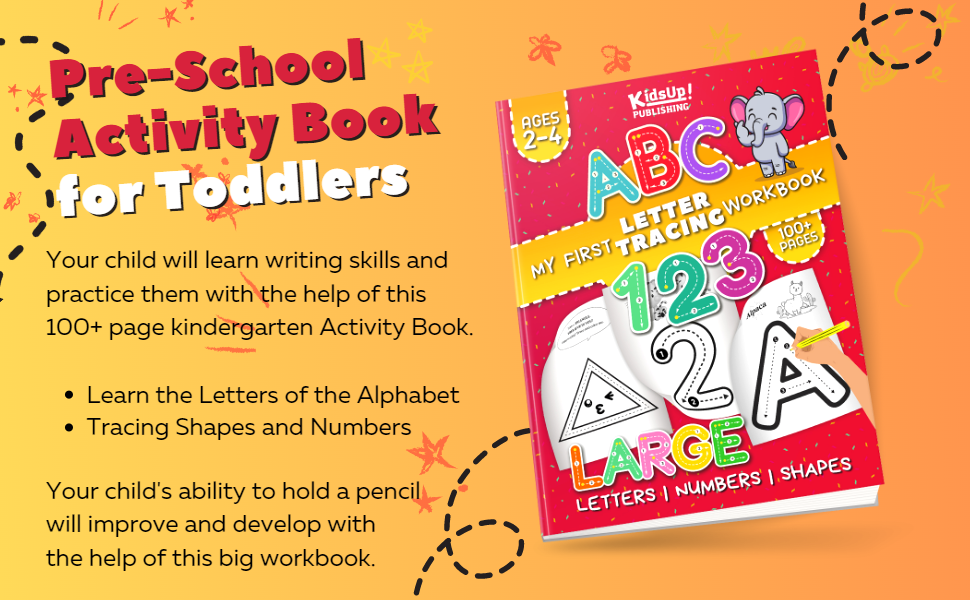 Large ABC and 123 Learning My First Big Tracing Workbook for Kids ...