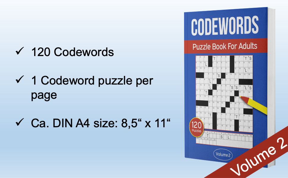 Codewords Puzzle Book For Adults: Code Breaker Puzzle Book With 120 Codeword Puzzles For Adults ...