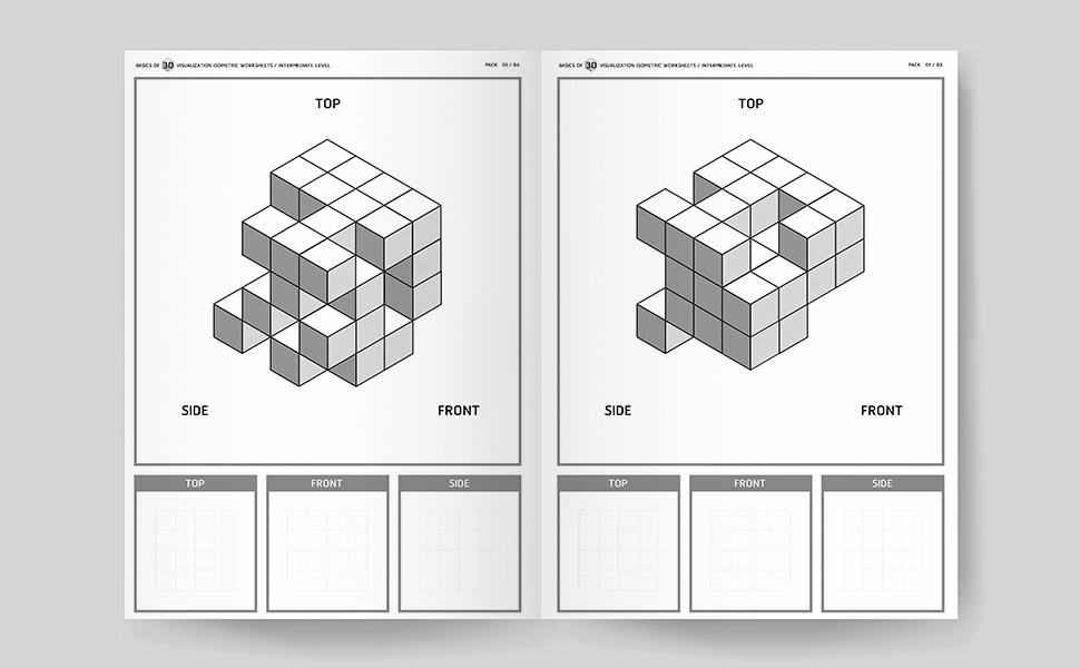 BASICS OF 3D VISUALIZATION ISOMETRIC 100 DRAWING WORKBOOK ...