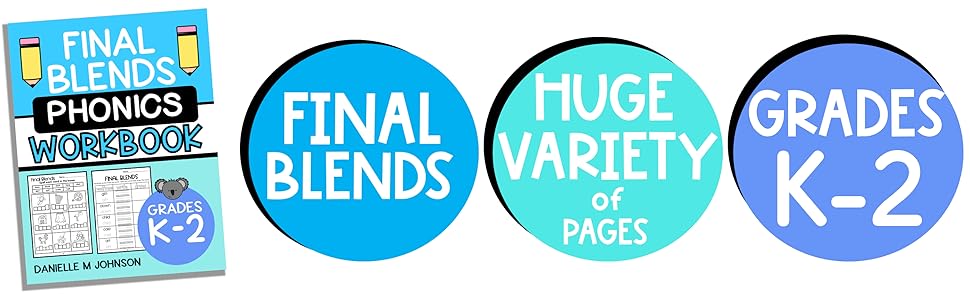 Final Blends Phonics Workbook: Practice Worksheets for Ending ...