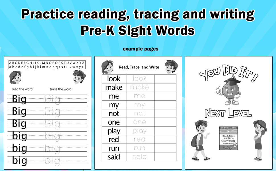 Amazon.com: Sight Words Pre-K: A Pre-K workbook for Kids Age 3-5 for ...