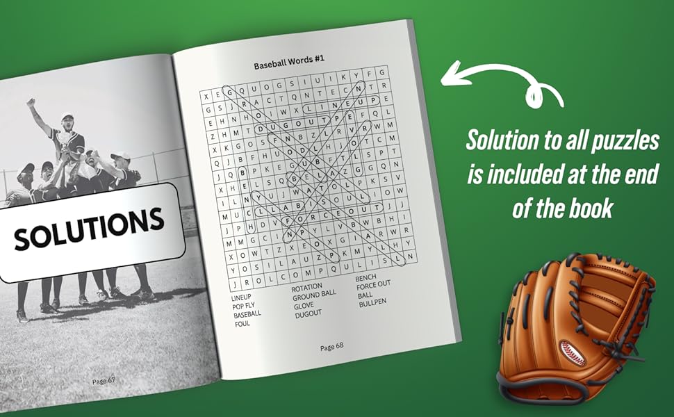 Amazon.com: Ultimate Baseball Word Search Puzzle Book: Large Print ...