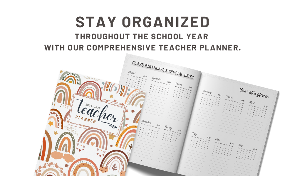 Teacher Planner Academic Year 2024-2025 : With Lesson Plans, Attendance ...