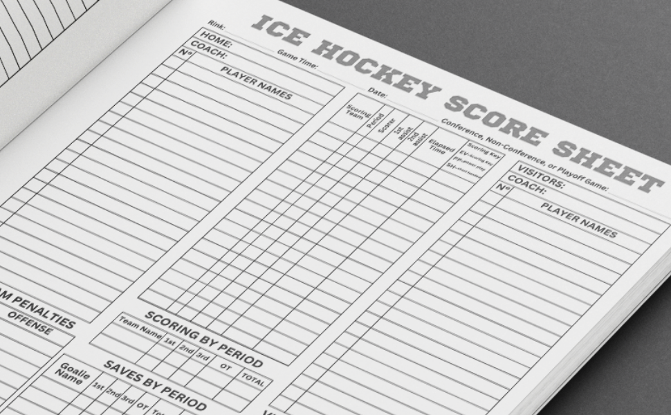 Ice Hockey Scorebook: 148 Ice Hockey Score sheets Logbook size 8.5 x 11 ...