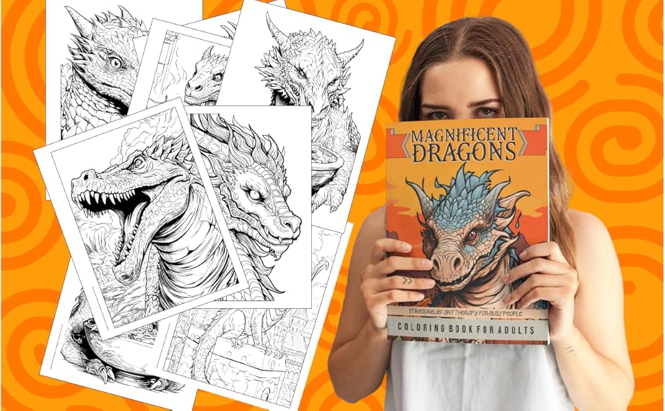 Amazon.com: MAGNIFICENT DRAGONS - VOLUME 1: A Scary-Tastic Coloring Adventure: 40 Mindful Dragon ...
