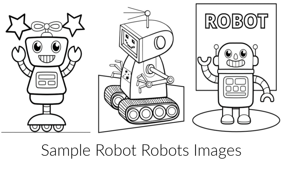 Amazon.com: Robot Robots Coloring Book: EASY & FUN Robot Coloring Book ...
