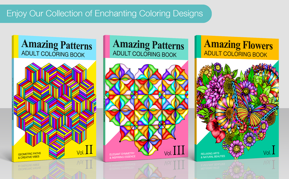 Amazon.com: Amazing Patterns Adult Coloring Book - Vol. III: Stress Relieving Designs, Mindful ...