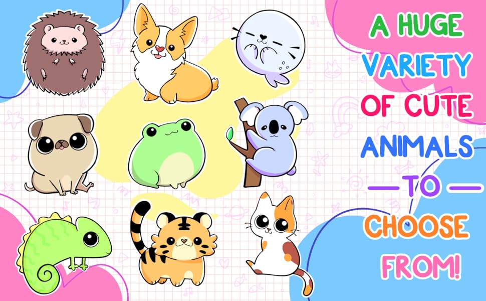 How To Draw Cute Animals For Kids: Learn To Draw Dogs, Cats And more In ...