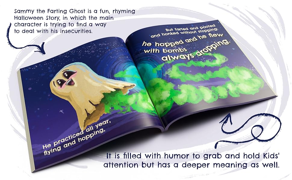 Sammy the Farting Ghost - Fun Halloween Book for Kids | Halloween Gifts ...