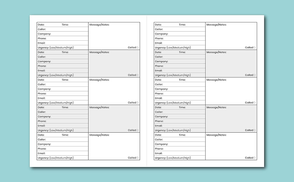 Phone Call Log Book: Voicemails & Messages Recording Notebook (Over 500 ...