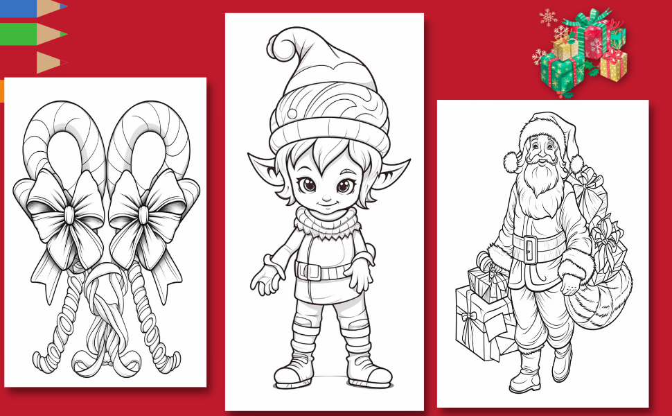 Amazon.com: Easy Christmas Coloring Book 2023: A delightful collection ...