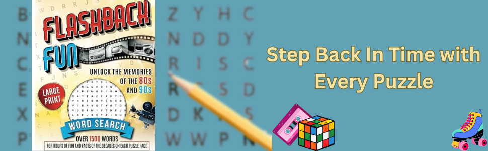 Flashback Fun Large Print Word Search Book: Relaxing, Easy-to-Read Puzzles Celebrating the 80s ...