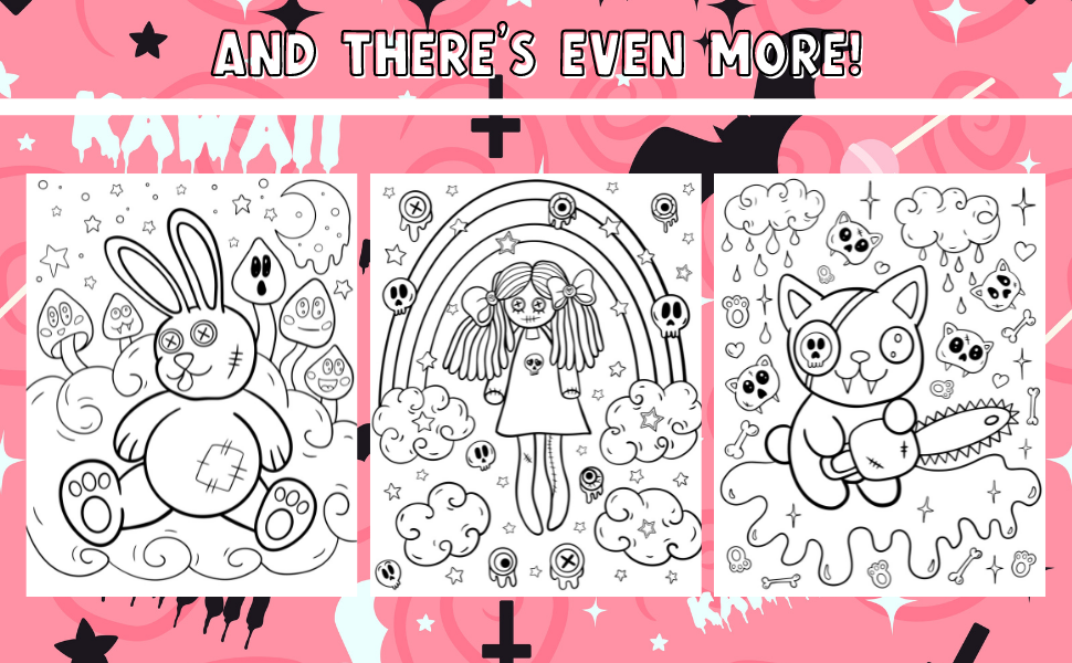 Amazon.com: Creepy Kawaii Coloring Book. Simple Easy And Cute!: A Cute ...