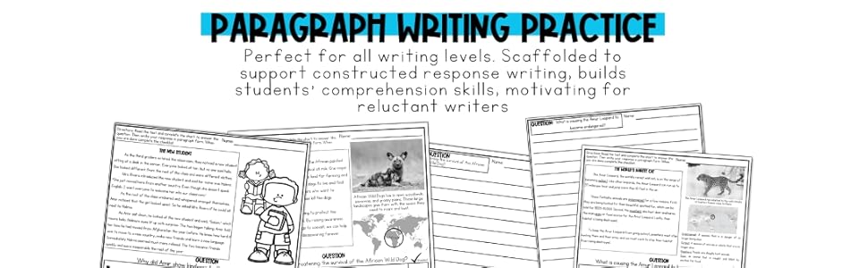 Writing Workbook for Grades 2 to 4 - Constructed Response Paragraph ...