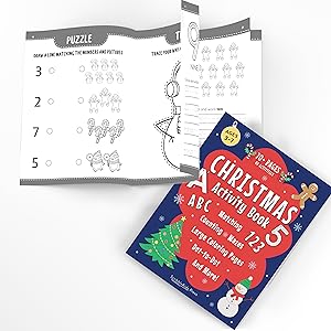 Amazon.com: Christmas Activity Book for Preschool, Kindergarten, and ...