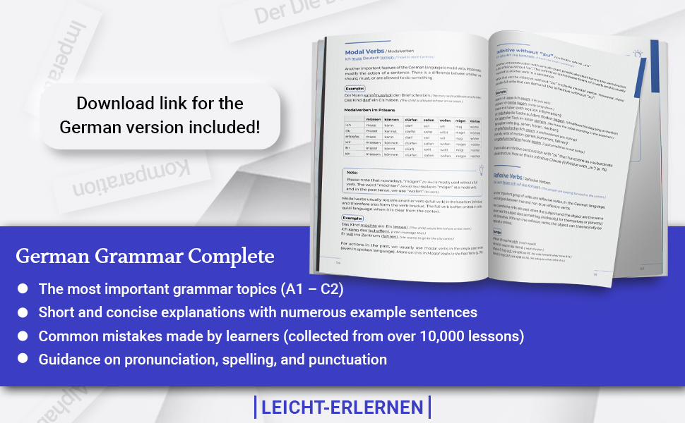 Learn German: German Grammar Complete: All topics from A1-C2 (A2, B1 ...