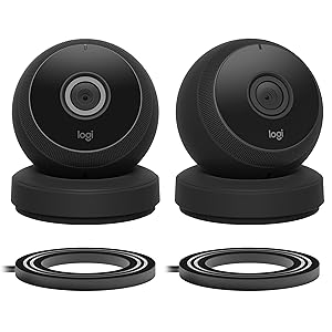Amazon.com : Logitech Circle Wireless HD Video Security Camera with 2-way talk (Black) Bundle ...