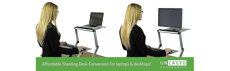 WorkEZ Standing Desk Conversion Kit. Affordable Adjustable Height ...
