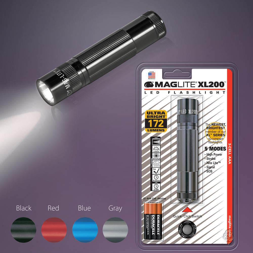 Maglite XL200 LED 3-Cell AAA Flashlight, Black: Amazon.ca: Tools & Home ...