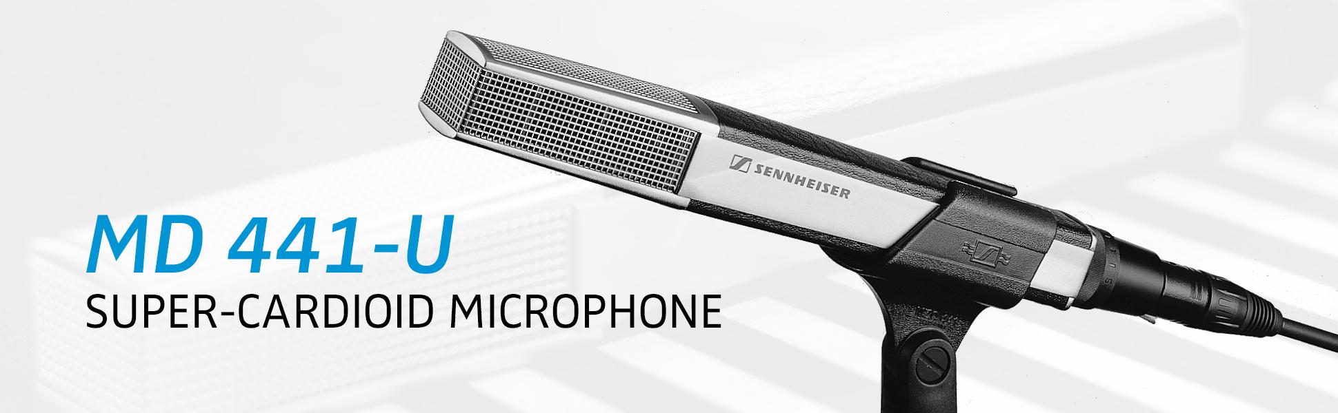 Sennheiser MD 441-U versatile dynamic super-cardioid pattern microphone ...
