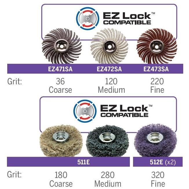 Dremel 511E EZ Lock Coarse Grit and Medium Grit Finishing Abrasive ...