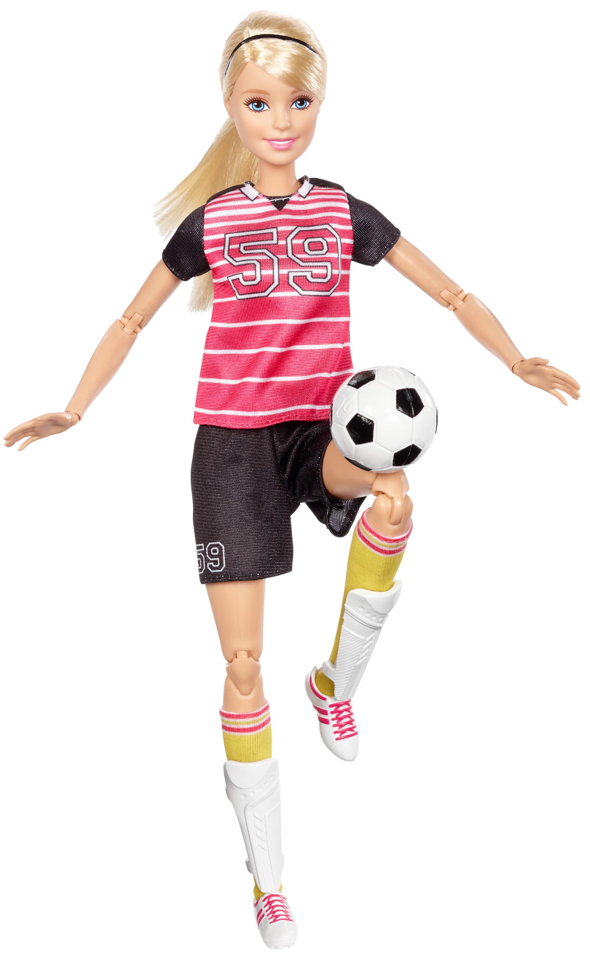 Amazon.com: Barbie Made to Move Soccer Player Doll: Toys & Games