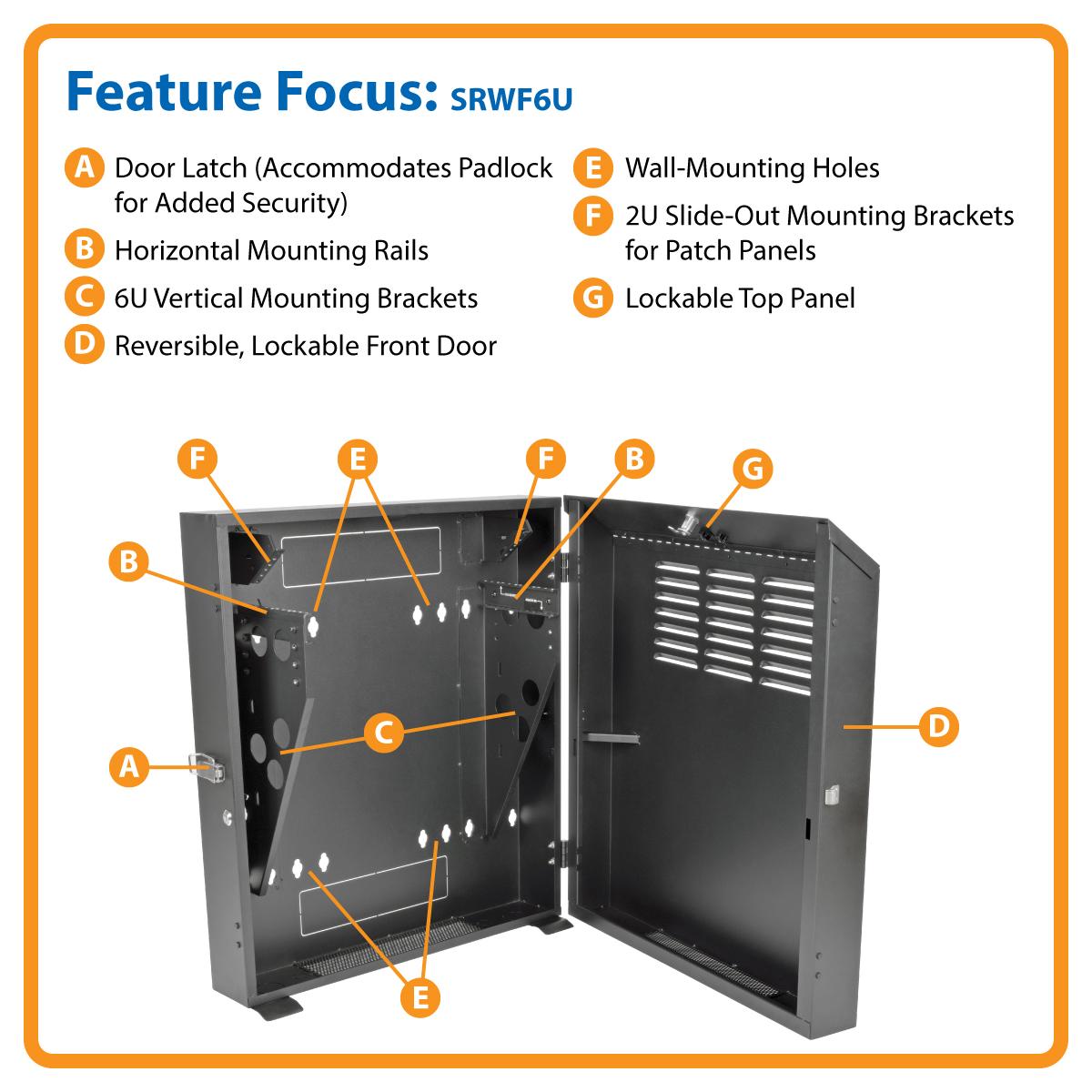 Amazon Tripp Lite 6U Vertical Wall Mount Rack Enclosure Cabinet