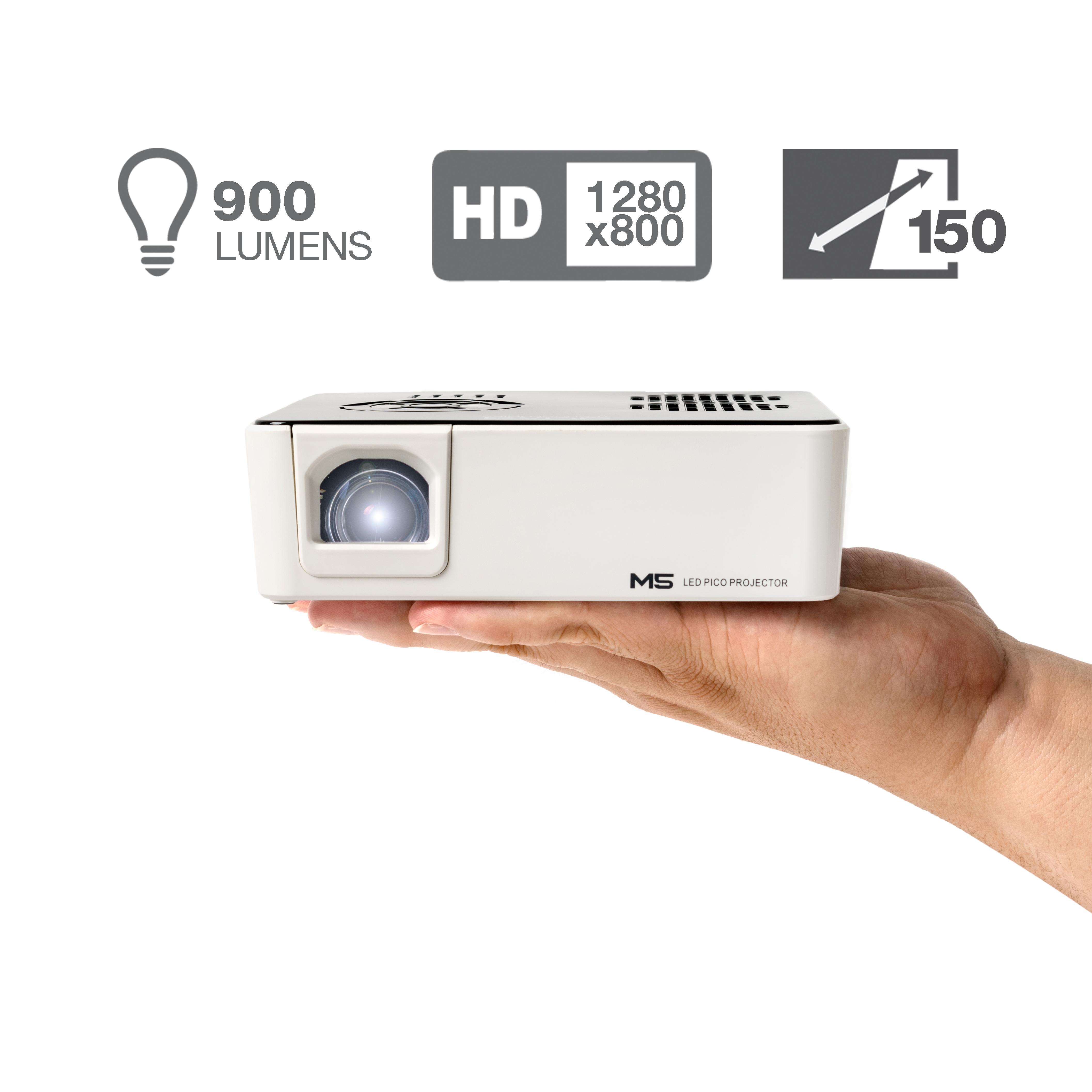 AAXA M5 Mini Portable Business Projector with Built-in Rechargeable ...